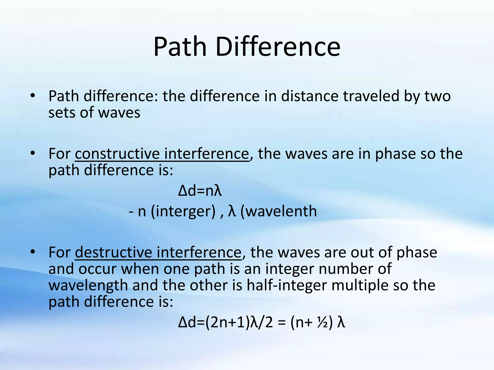 Wave interference learning objective | PPTX