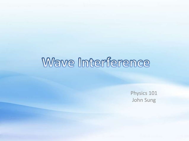 Wave interference learning objective | PPT