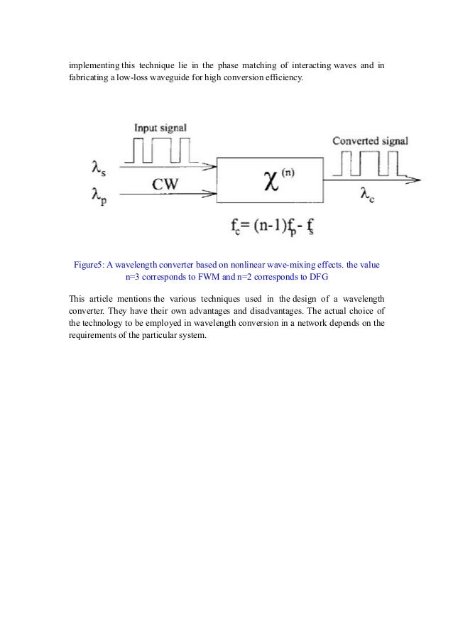 Wavelength conversion techniques