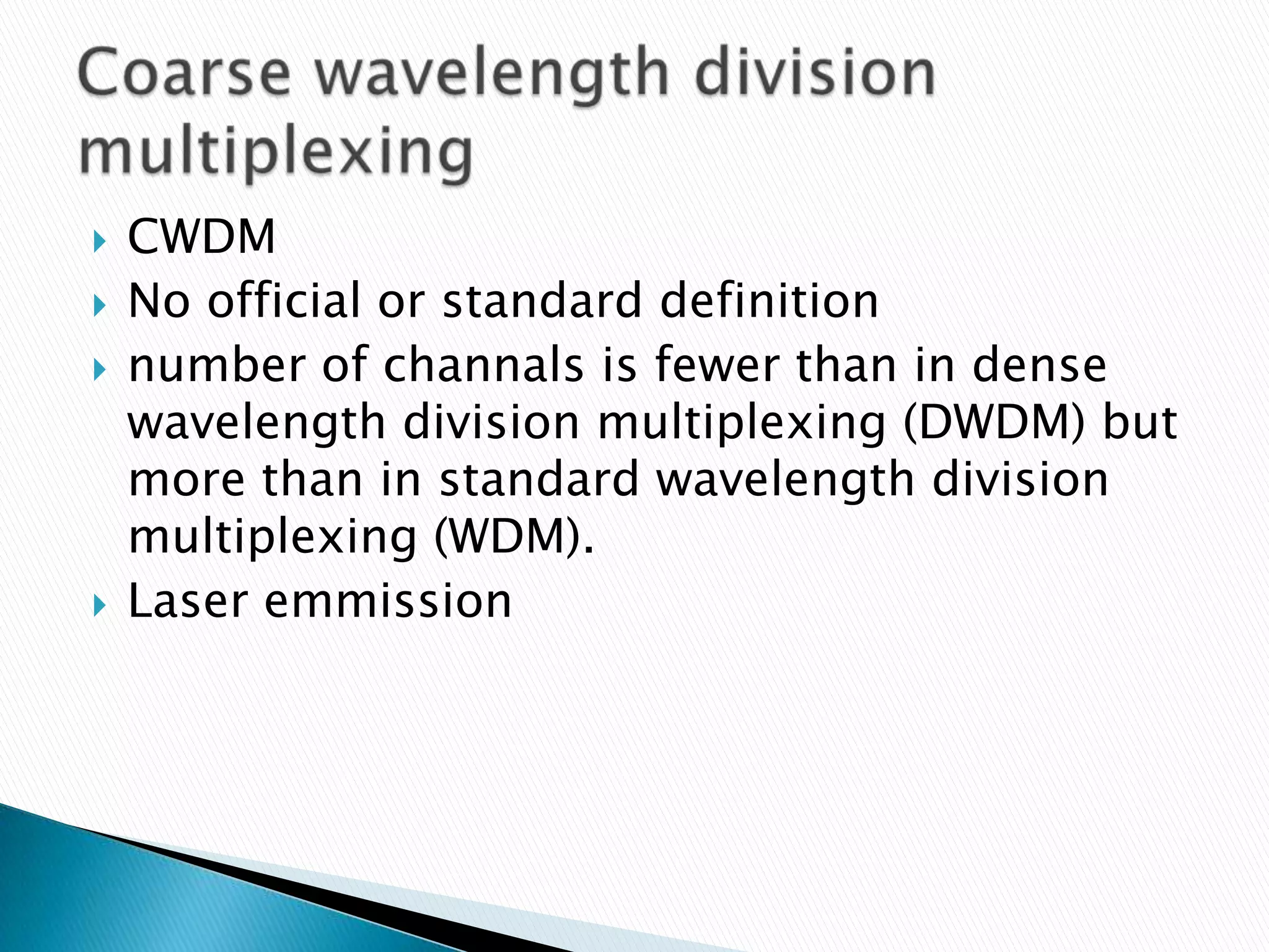 Wavelength division multiplexing | PPTX | Computer Networking | Computing