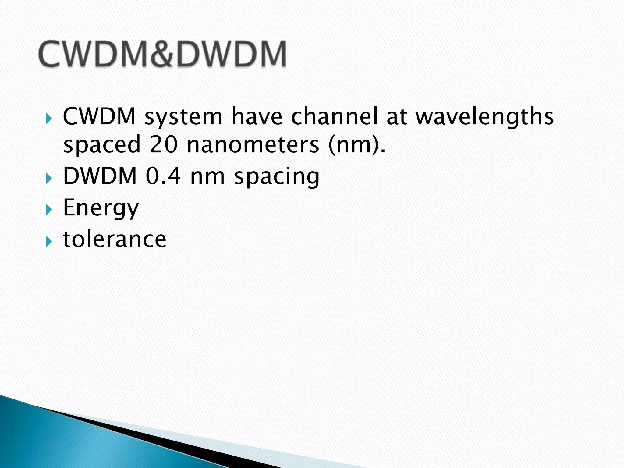 Wavelength Division Multiplexing Pptx Computer Networking Computing