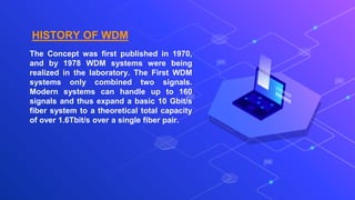 Wavelength division multiplexing (WDM) | PPTX