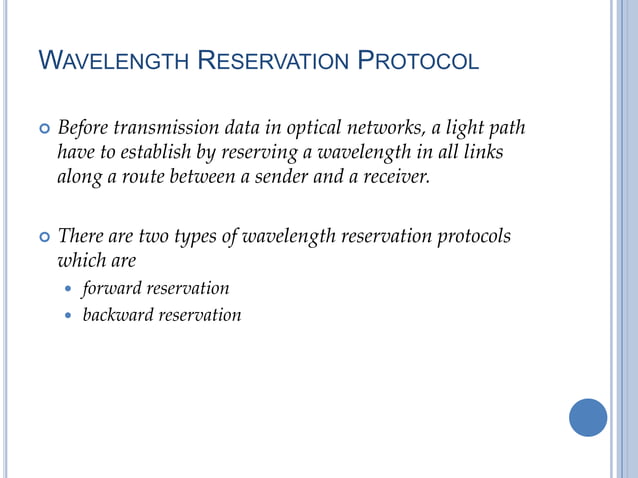 Wavelength selection based on wavelength availability | PPTX