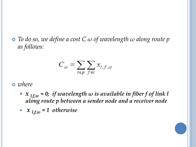 Wavelength selection based on wavelength availability | PPTX