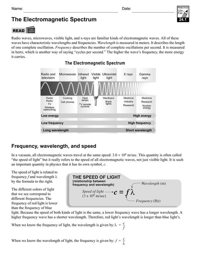 Wavelength Assignment Pdf Physics Science