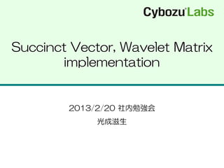Wavelet matrix implementation | PDF
