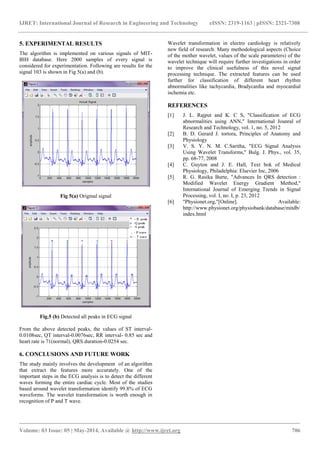 Wavelet based ecg signal component identification | PDF | Heart and Cardiovascular Diseases ...