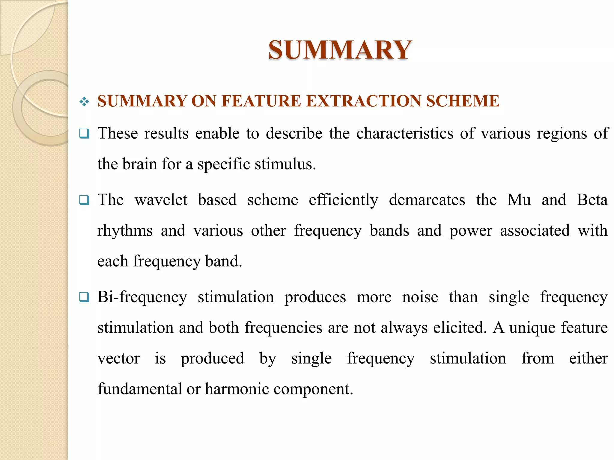 Wavelet Based Feature Extraction Scheme Of Eeg Waveform Ppt Brain