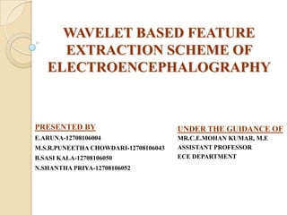 Wavelet Based Feature Extraction Scheme Of Eeg Waveform | PPT