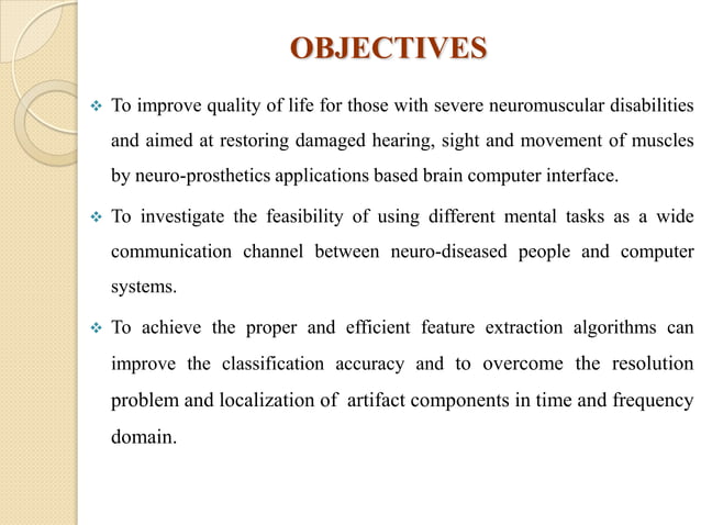 Wavelet Based Feature Extraction Scheme Of Eeg Waveform Ppt Brain And Nervous System