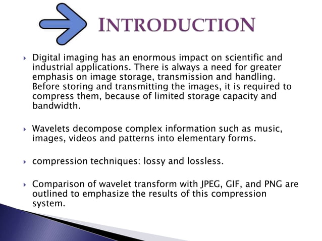 Wavelet based image compression technique | PPTX