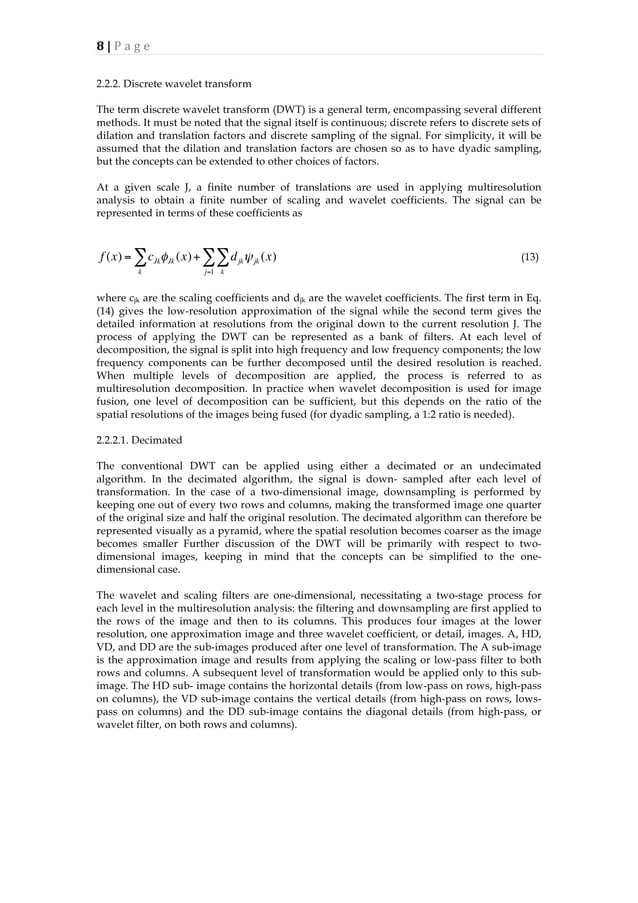 Wavelet based image fusion | PDF