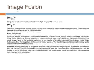 Wavelet based image fusion | PPTX