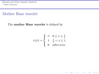 Wavelets and Other Adaptive Methods | PDF