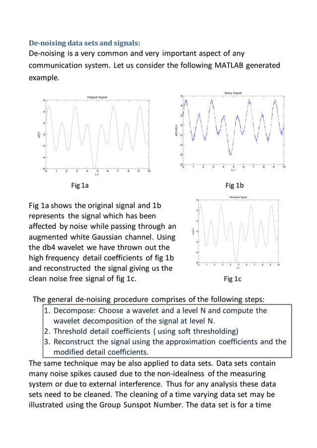Wavelet Transform And Its Applications In Data Analysis And Signal And