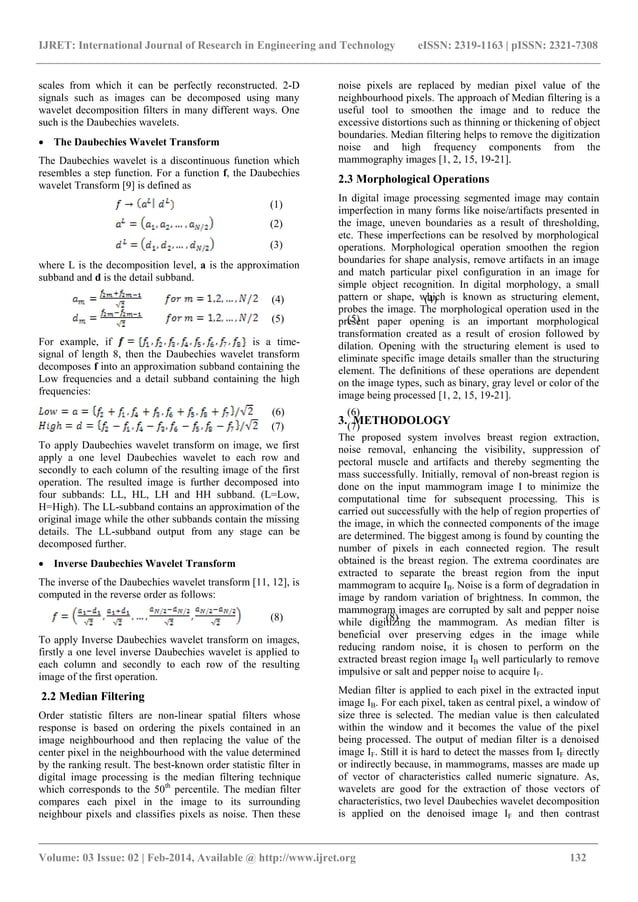 Wavelet Transformation Based Detection Of Masses In Digital Mammograms Pdf