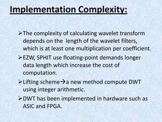 Wavelet video processing tecnology | PPTX