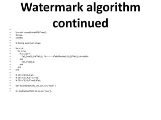 Wavelet watermark level2 | PPTX
