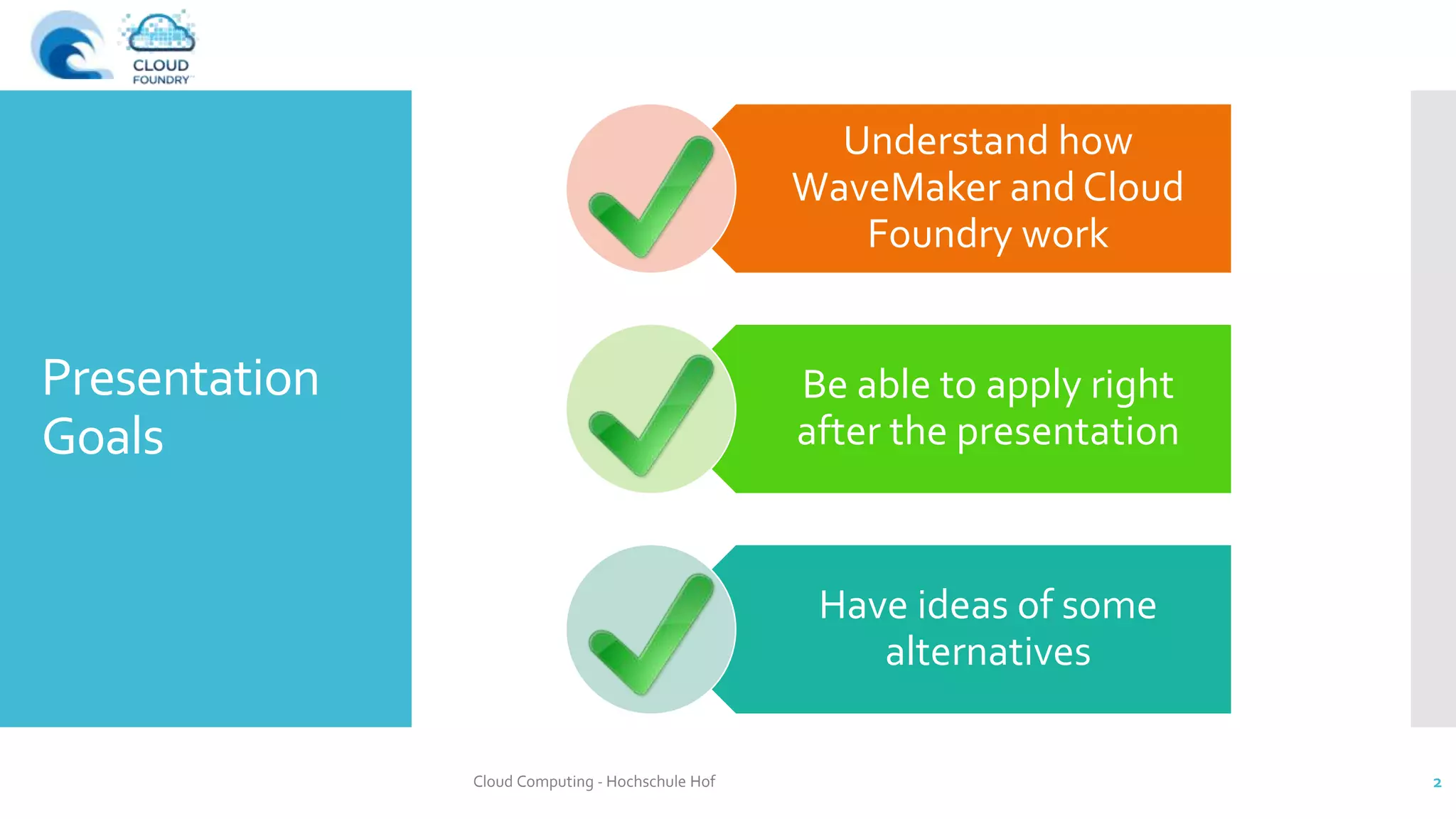 WaveMaker and Cloud Foundry | PPT