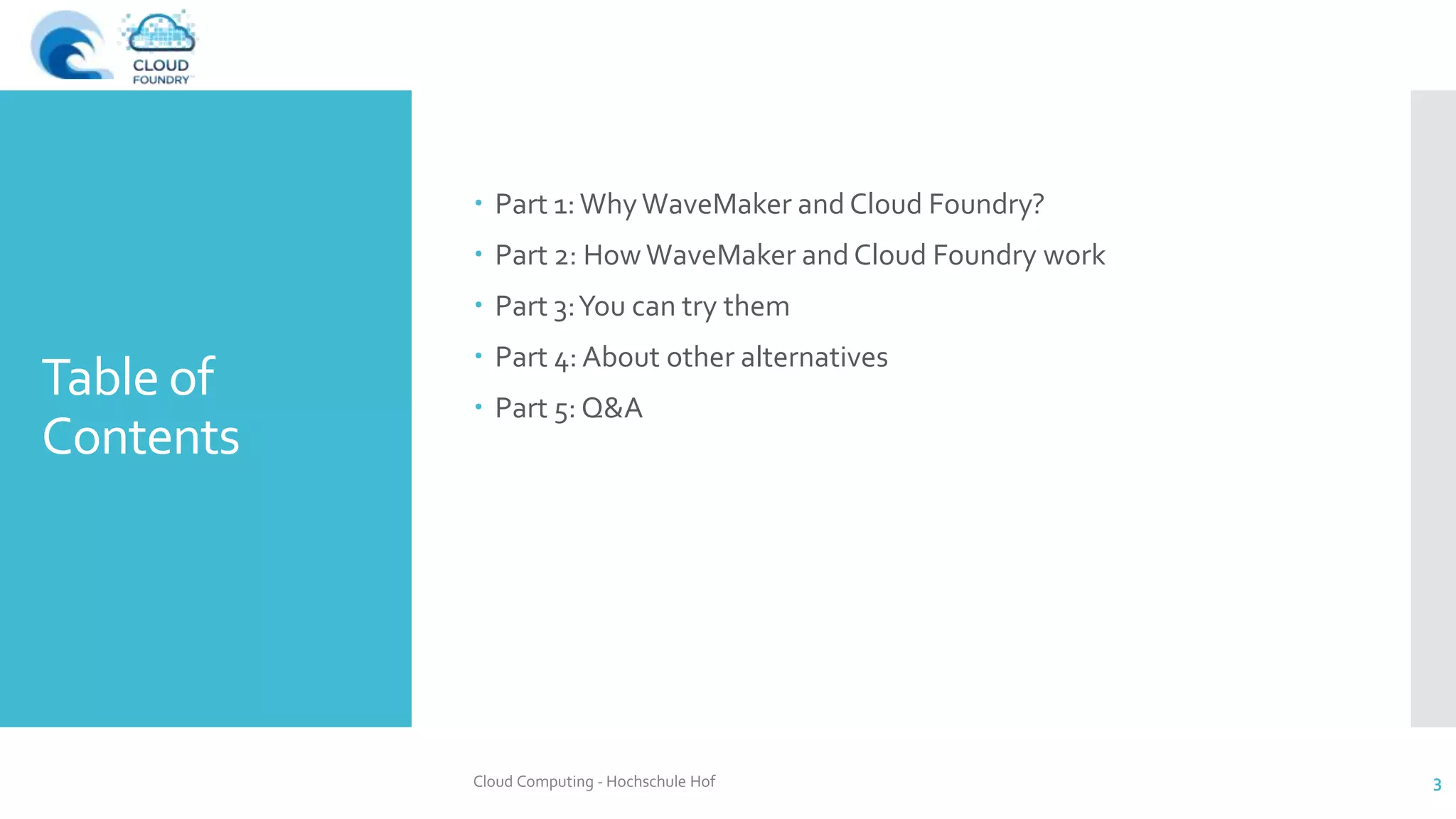 WaveMaker and Cloud Foundry | PPT