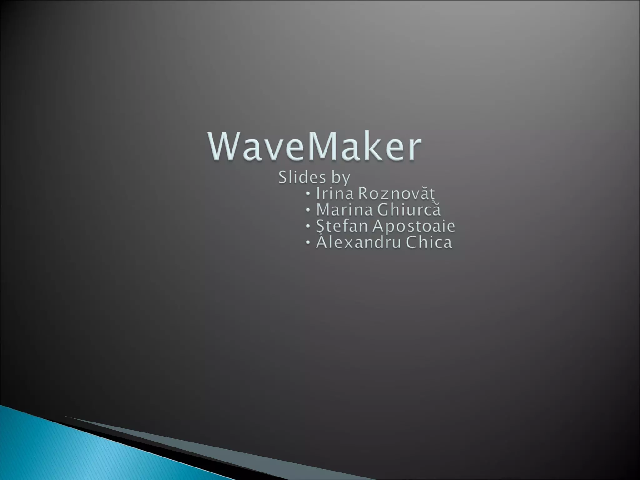 WaveMaker Presentation | PPT | Web Development | Internet