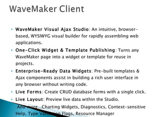 WaveMaker Presentation | PPT | Web Development | Internet