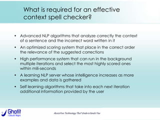 Contextual Spell Checkers Effectiveness for People with Dyslexia | PPT