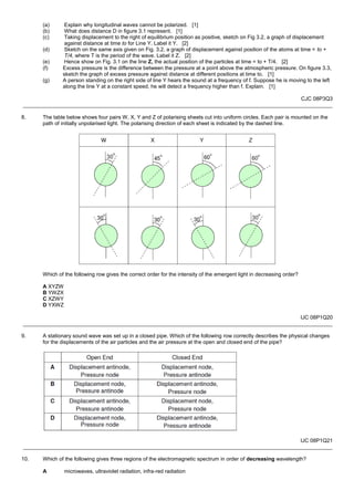 Wave motion 2008_prelim_questions | PDF