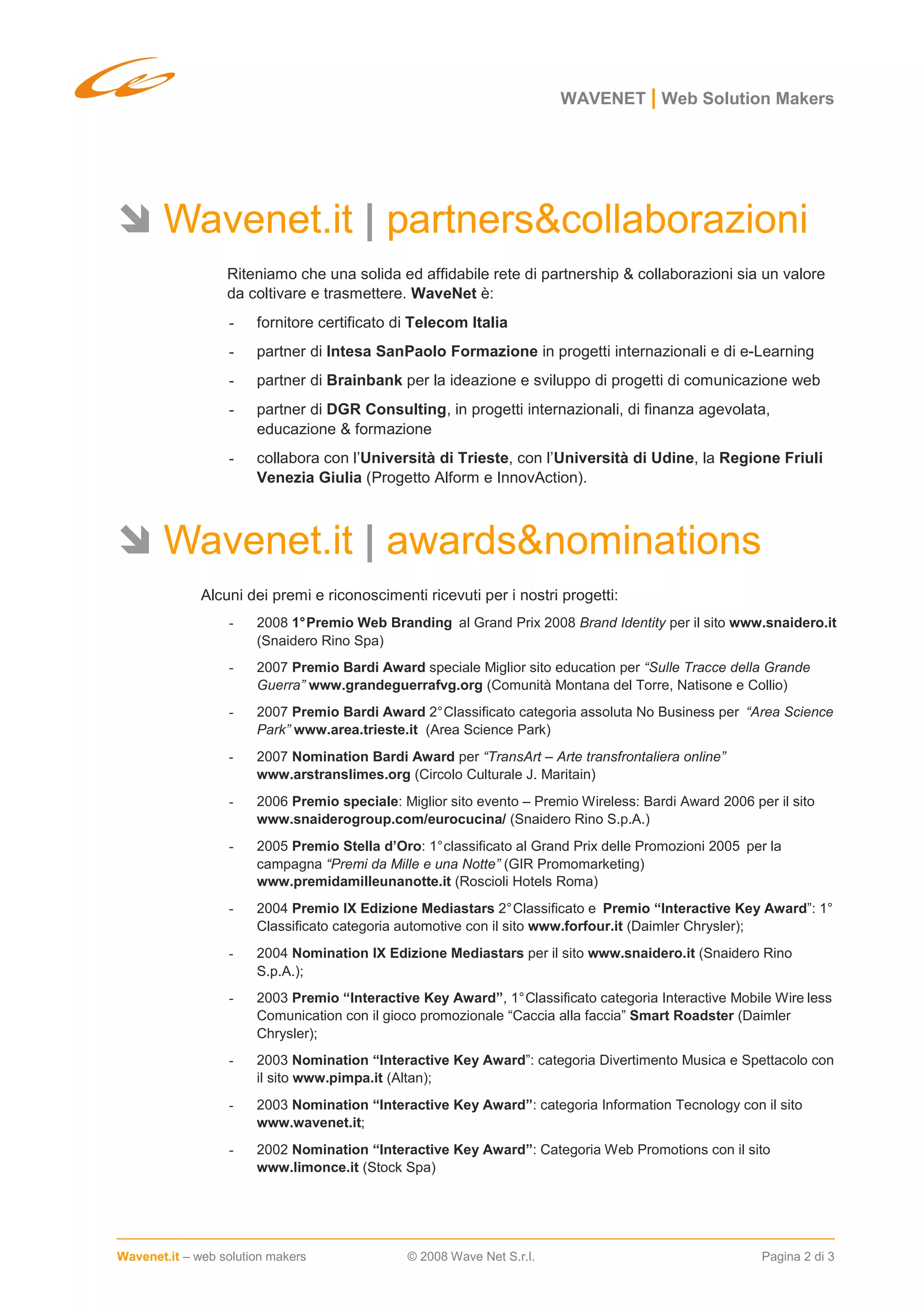 Wavenet.it | Web Solution makers | PDF