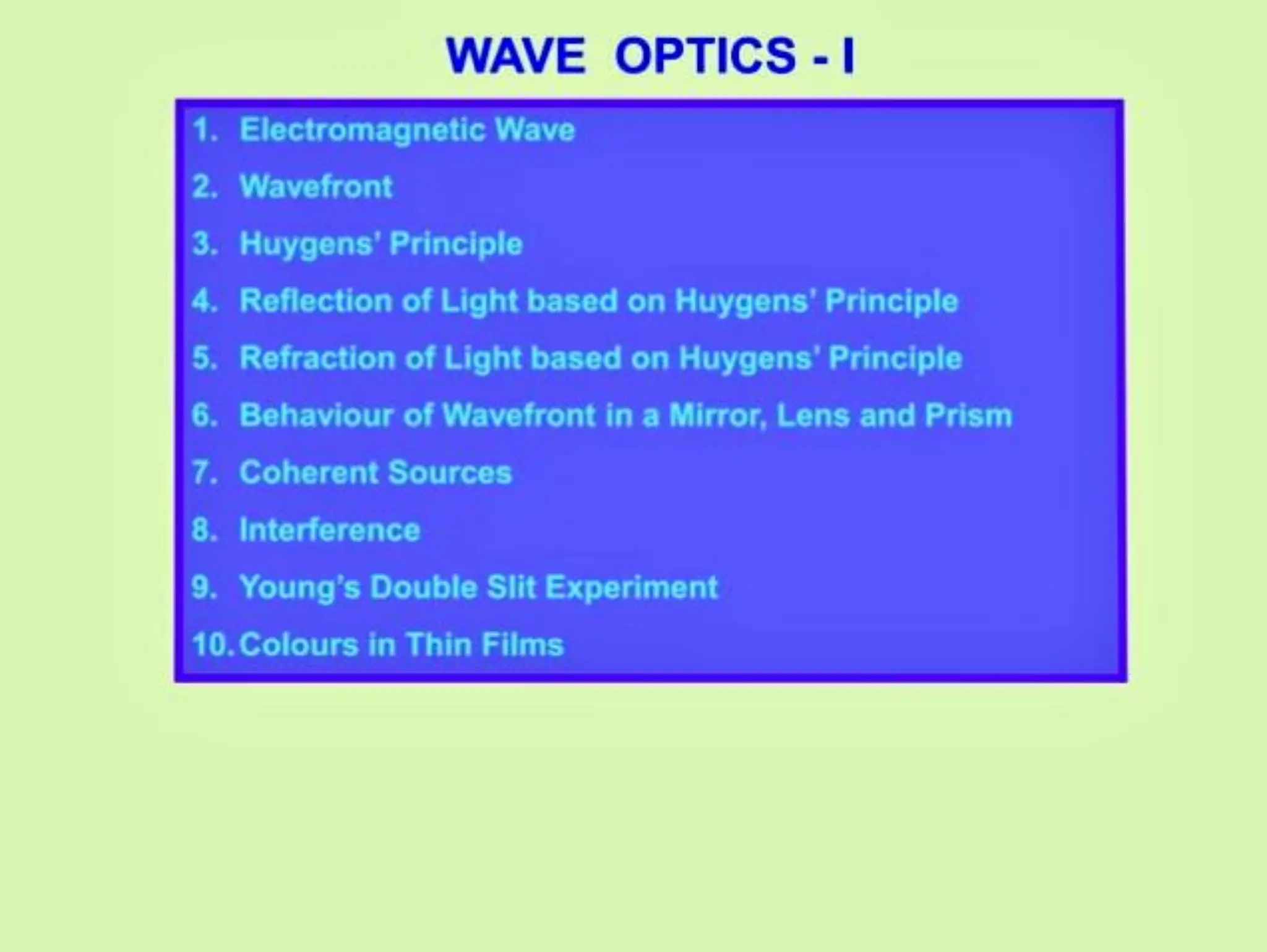Wave optics class 12..................... | PDF