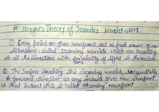 Wave optics handwritten best notes ..pdf