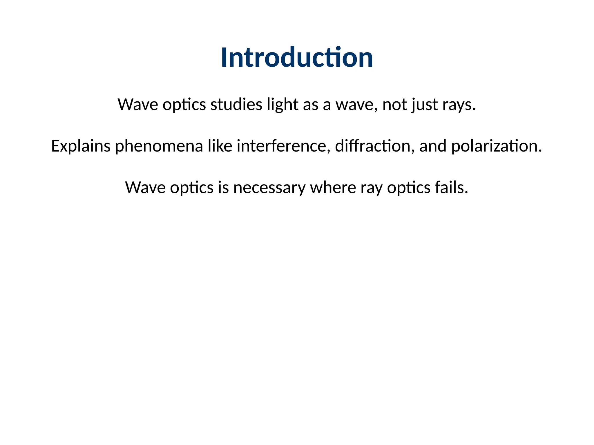 detalied physics concept clarity wave optics | PPTX