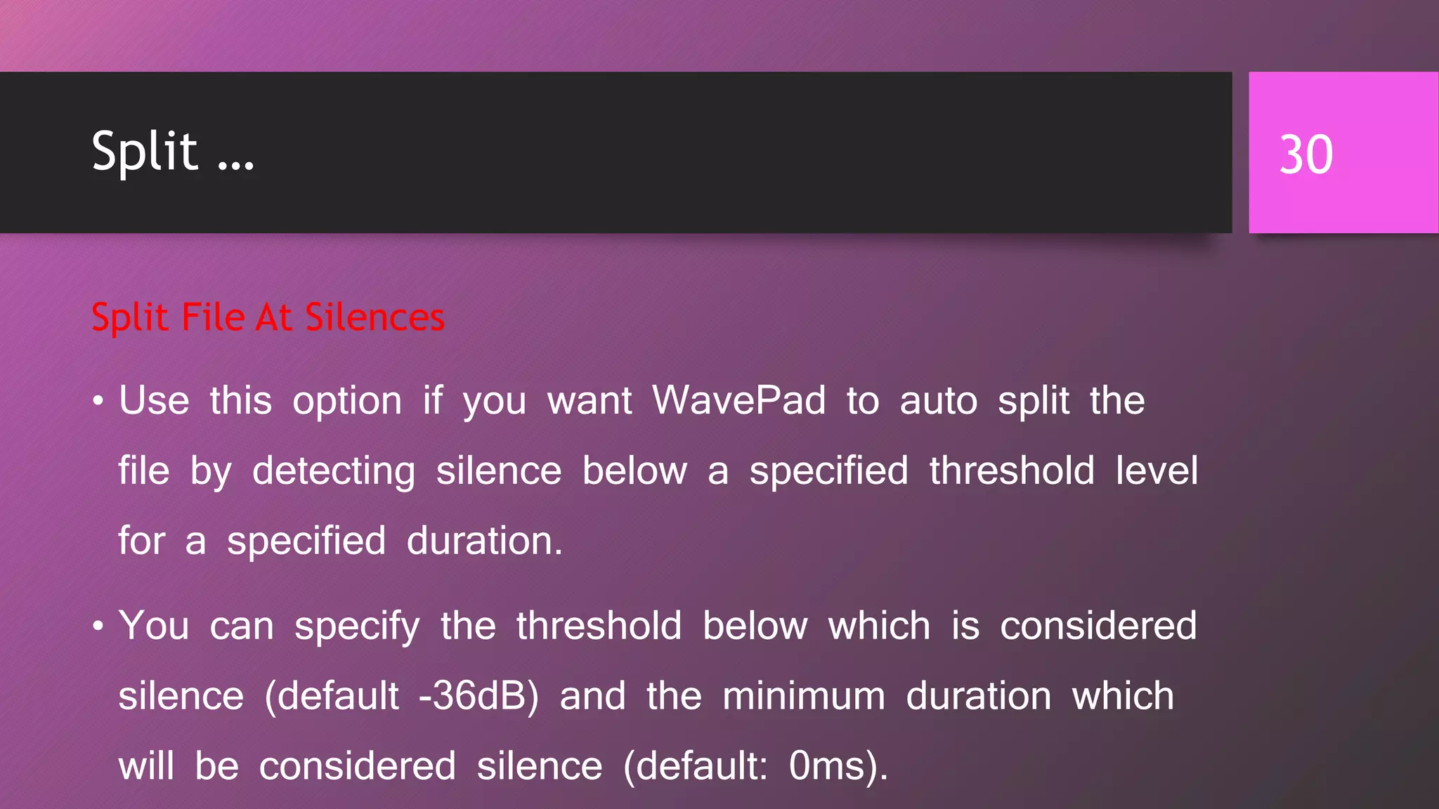 Tutorial for Wavepad | PPTX