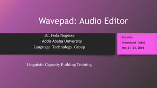 Tutorial for Wavepad | PPT