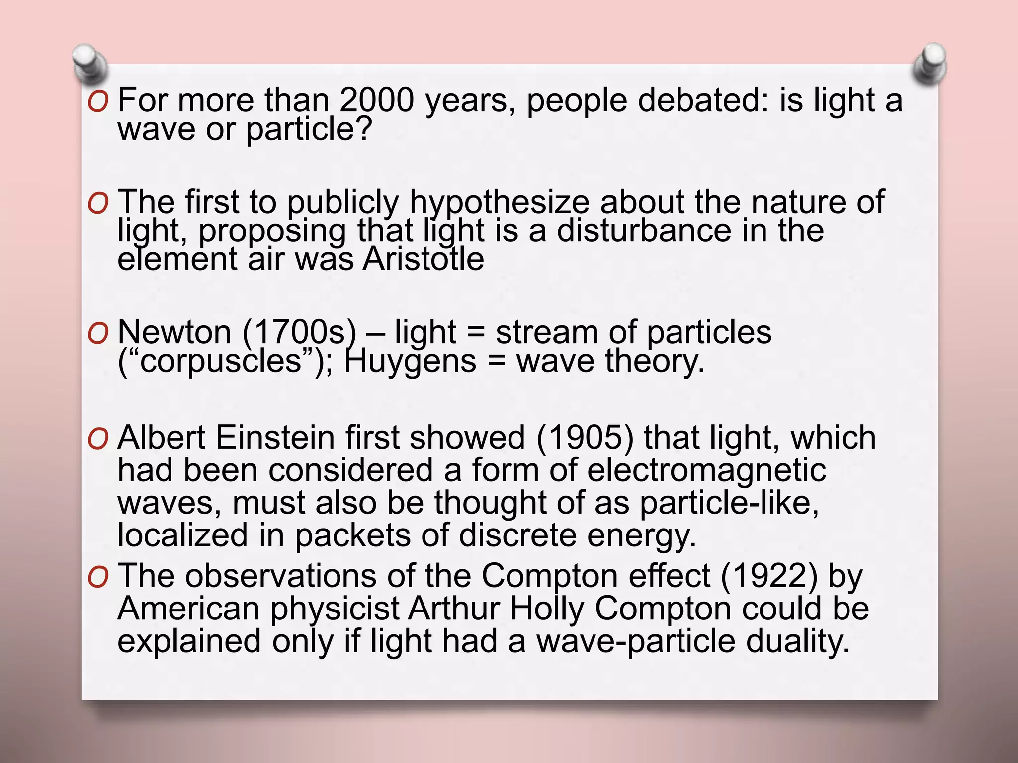 Wave Particle Duality Pptx Physics Science