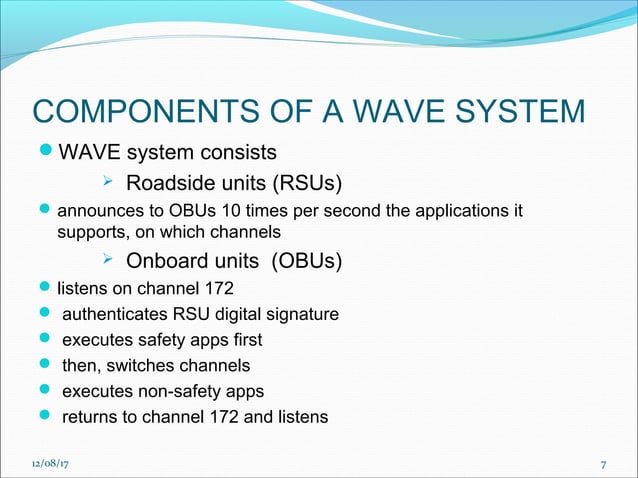 Wave ppt Wireless Access in Vehicular Environment | PPT | Internet ...