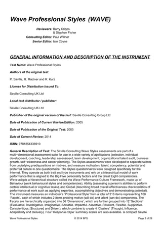 Saville Wave professional styles 2014 | PDF