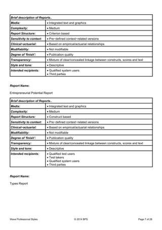 Saville Wave professional styles 2014 | PDF