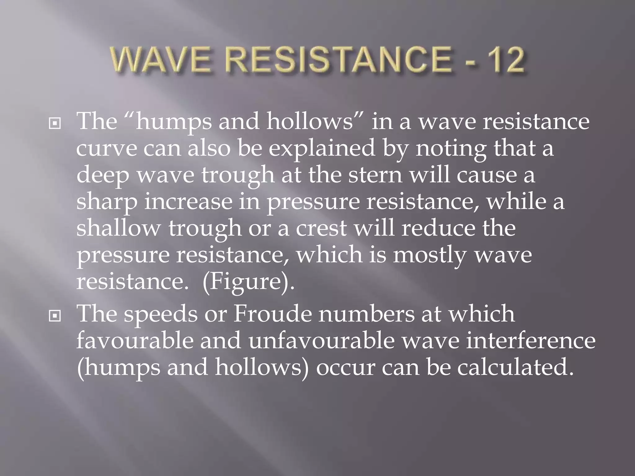 Wave resistance | PPTX