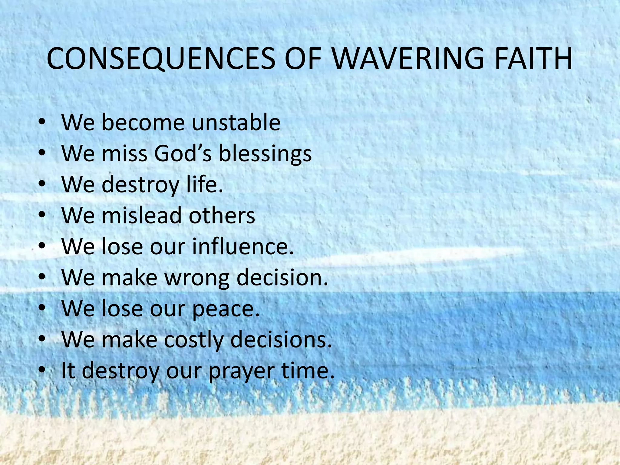 Wavering Faith | PPTX