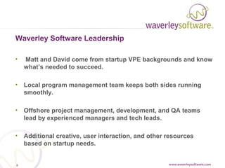 Waverley software0712 | PPT | Operating Systems | Computer Software and Applications