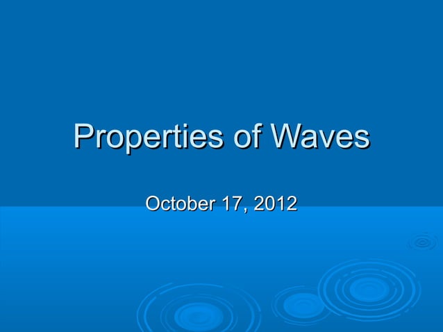 Waves | PPT