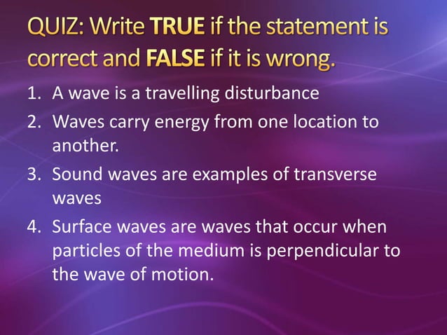 Waves (Grade 7, Quarter 3) Suggested Guide for Discussion | PPTX ...