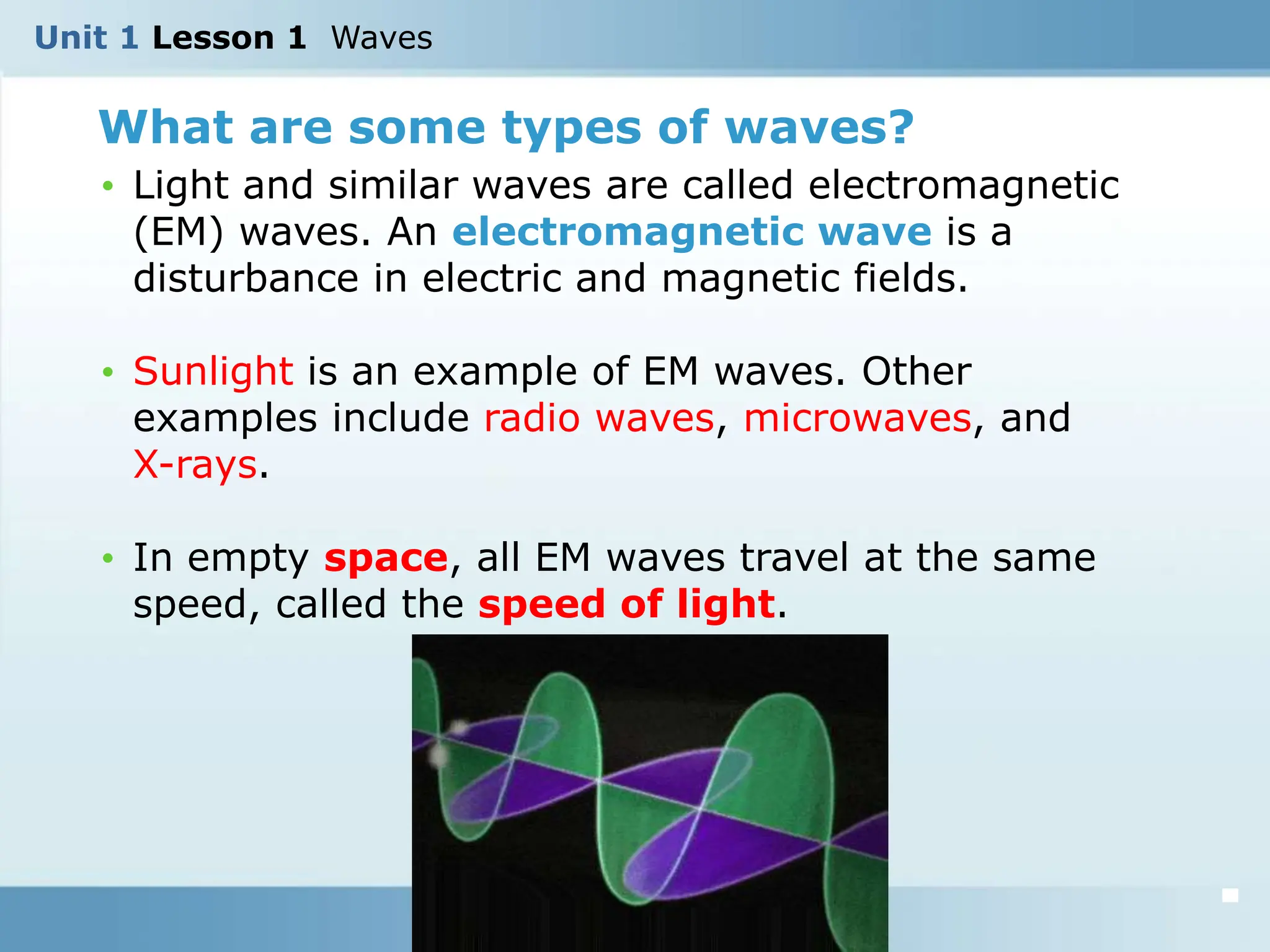 Unit 9 waves science characteristics of waved | PPT