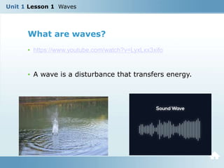 Unit 9 waves science characteristics of waved | PPT