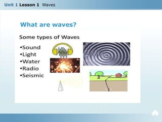 Unit 9 waves science characteristics of waved | PPT