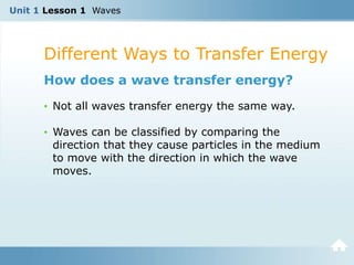 Unit 9 waves science characteristics of waved | PPT