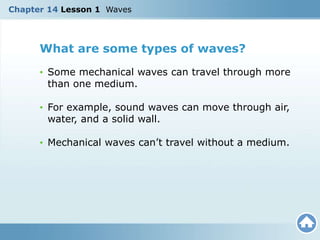 integrated science chapter 14 lesson 1: Waves.ppt