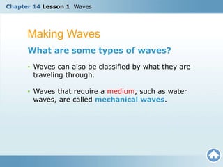 integrated science chapter 14 lesson 1: Waves.ppt