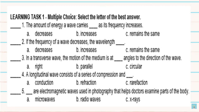 WAVES as Carrier of Energy Science Grade 7 | PPTX